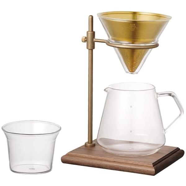 ビンテージ感と機能性でこだわりの一杯を堪能するキントー kintoのコーヒードリッパー セット。いつものコーヒータイムにこのコーヒーメーカーが至福のひとときをもたらします。ステンレスフィルターで便利なペーパーレスドリップ。ペーパーフィルター...