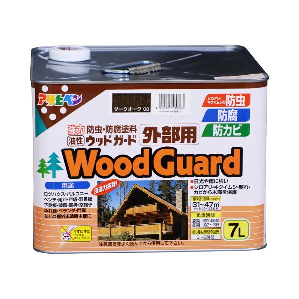 用途適した場所：●ログハウス・ペンション・住宅・倉庫・庭園資材などの屋外未塗装木部。●雨戸、戸袋、羽目板、下見板、板ベイなどの未塗装外板。●窓枠、軒天井、ぬれ縁、門扉などの屋外未塗装木部。注意事項※旧塗膜が残っている場合には、塗膜を取り除く...