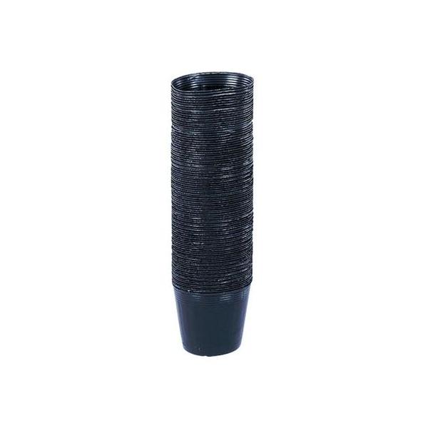 ポリ鉢 黒丸100P 9cm長年親しまれてきた定番のシリーズです。花苗、野菜苗、実生の種まき用に【原産国】フィリピン【仕様】サイズ：直径9.0cm重量：400gカラー：黒【材質】ポリエチレン