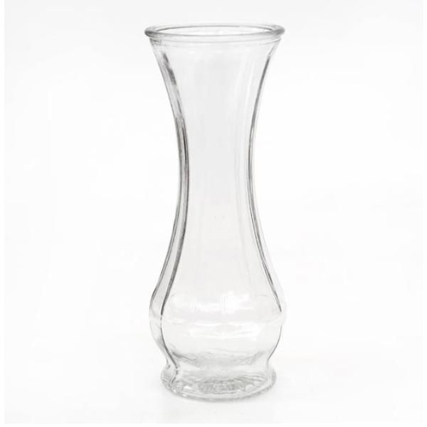 一輪挿し、フラワーアレンジメントにシンプルなデザインのガラス製花瓶■材質：ガラス■カラー：クリア■サイズ（約）：口径8.9cmＸ 高さ22.5cm