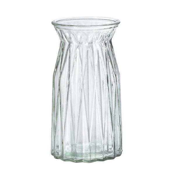 ガラスの花瓶やポットに花を入れて置くだけでさわやかな気分に。サイズ：Φ11.5×H20cm　材質：ガラス　カラー：クリアエイチツーオー