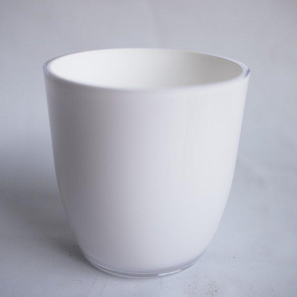 PON P-2号 Φ6.8cm ホワイトガラスのような質感とシンプルデザインのミニポット＆プレートのシリーズです。多肉植物やミニ観葉を手軽に可愛く楽しめるアイテムです。サイズ（約cm）：Φ6.8ｘH7土容量（約L）：0.2 材質：ポリスチレ...