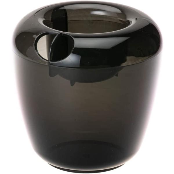 ヒヤシンスなどの球根やサボテン多肉植物を手軽に楽しめるスタイリッシュな水栽培容器。上部の球根支持部はヒヤシンス特大球（球周18cm程度）に最適なサイズです。サイズ：Φ116×H114mm水容量：0.45L材質：AS樹脂カラー：スモークブラッ...