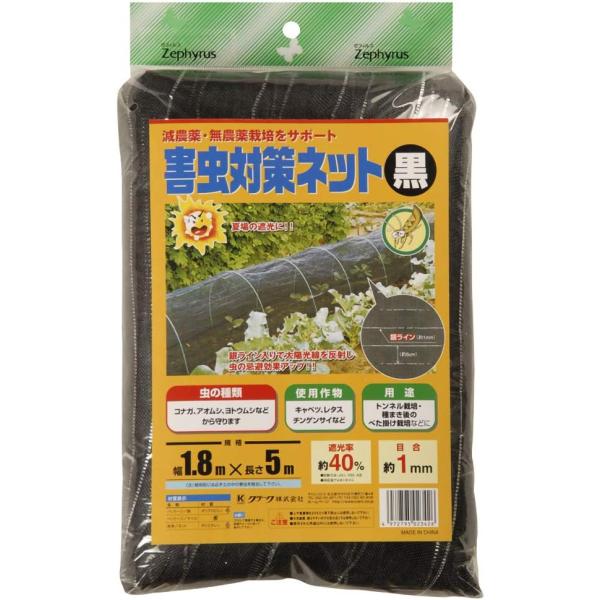 ●減農薬・無農薬栽培をサポート！害虫対策用ネット。　●銀ライン入りで太陽光線を反射し、虫の忌避効果がアップ！●夏場の遮光にも。遮光率は約40％。●虫の種類　コナガ、アオムシ、ヨトウムシなど●使用作物　キャベツ、レタス、チンゲンサイなど●用途...