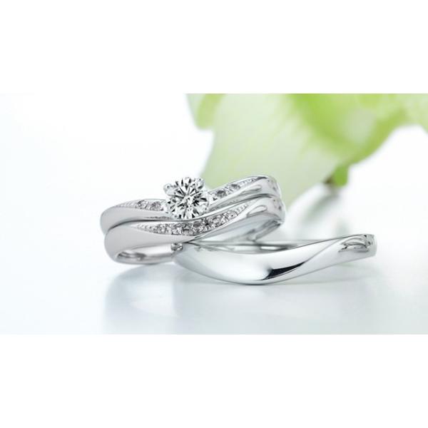 Ailes（エール）これから歩み羽ばたくお二人を祝福するにふさわしいリングですセンターより翼のようにダイヤモンドをお留しました。おふたりで羽ばたく未来へ・・・。ダイヤ　0.2ct  D  3EX  H&amp;C  SI1素材pd950サイ...