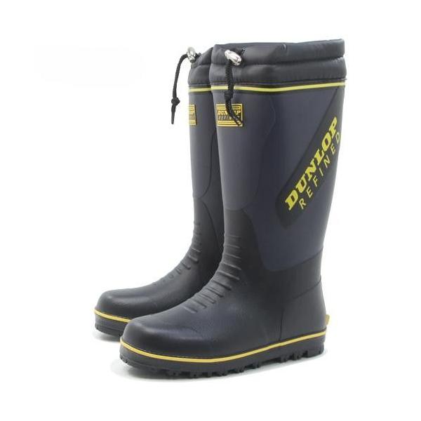 ネイビー　XLサイズのみ軽量タイプの紳士用防寒長靴です。4mm厚ウレタンスポンジを使用した暖かい設計です。フード付きなので雨や雪が中に侵入しにくくなっています。夜間歩行時の安全性を高める反射材付きです。サイズ:XL(28.0-28.5cm)...