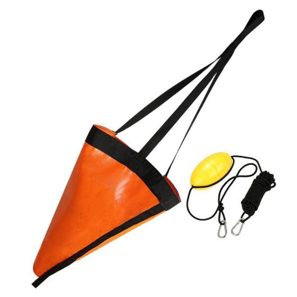 ・商品名シーアンカー Mサイズ・製品詳細・シーアンカー本体（サイズ幅80ｃｍ奥行70ｃｍ　水抜き穴有）・９ｍアンカーロープ・ブイ・カラビナ×２・ビニール製収納袋 ・糸入りPVC生地【使い方】・アンカーロープの固定は船首か船尾にして下さい。・...