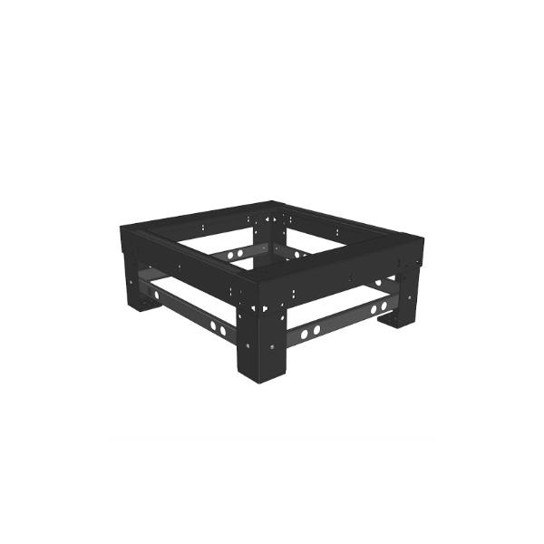 R形アルミラック用外形寸法mm：ヨコ701・タテ400・フカサ700質量kg:25.9適用機種:DARC70-7□材質：鉄塗装色：ブラック塗装許容荷重（静荷重）：400kg※許容荷重はラック本体の質量も含みます。・コンピュータ室やオフィスの...