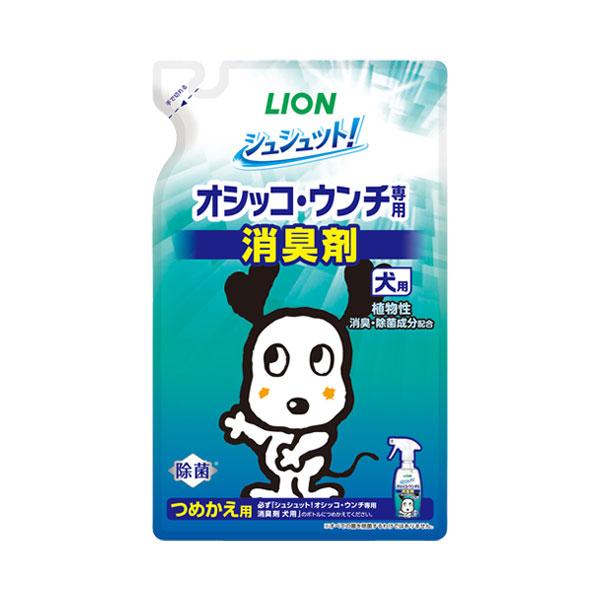 犬のオシッコやウンチのニオイが気になる場所の消臭、トイレ周りや用品類の除菌・清潔キープに。植物性消臭・除菌成分配合、ほのかな草原の香り。【成　分】水、pH調整剤、可溶化剤、防腐剤、さとうきび抽出エキス、除菌剤、香料、柿渋エキス【使い方】「シ...