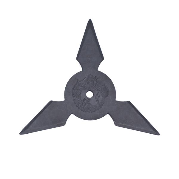 錆止めの役割や目立たせないなどの意味もあり黒く燻されています。真ん中に龍の刻印が施されています。こちらは観賞用です。先端が鋭くないのでお子様でも安心です。人やモノに投げる等思わぬ事故につながる可能性がありますので、絶対にしないでください。ご...