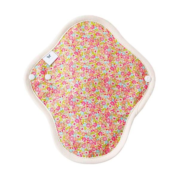 肌面がオーガニックコットンのショーツと同じニット生地で、優しい肌ざわりと、素肌感が優れています。軽い日昼用の生理ナプキンに最適な、防水布入りで羽根つきのオーガニックコットン使用した一体型の布ナプキンです。使い慣れた紙ナプキンの使い良さと吸水...