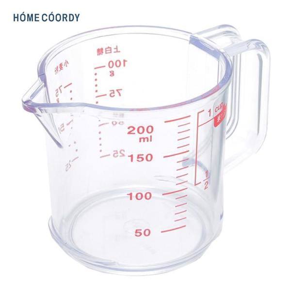 熱湯を注げる耐熱タイプ。見やすく計量しやすい目盛り。・電子レンジには使用できません。・目盛りは目安です。精密計量には使えません。《200ml》型番 HC-ME1403-T2020原産国 日本素材 AS樹脂商品サイズ 約幅7.2×奥行10.7...