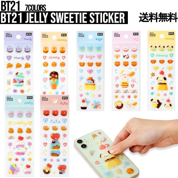 BT21公式グッズからスイートなステッカーが登場！サイズ：横70mm×縦200mm素材：PVC※15時までの決済完了で当日発送！もちろん全国送料無料です！