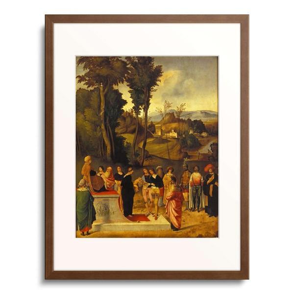 Artist:  Giorgione (G.da Castelfranco),1478-1510 Imagetitle:  Moses being tested by the Pharaoh. About 1505 Dimensions: ...