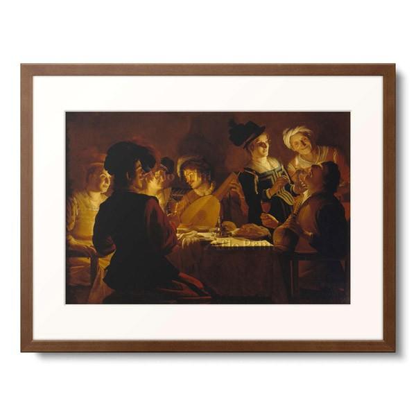 作家名:ヘラルト・ファン・ホントホルストArtist:Honthorst, Gerrit van 1590-1656 Imagetitle:Feast with a lute player. Dimensions:140 x 210 cm ...