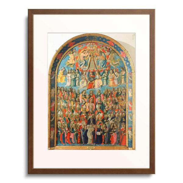 Artist:  Maestro dei Cassoni Camana,16. Jahrhundert Imagetitle:  Coronation of the Virgin and the Holy Hierarchy. Dimens...