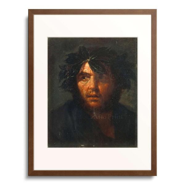 Artist:  Rosa, Salvator,1615-1673 Medium:  Man with laurel wreath. Dimensions:  51 x 41 cm Location:  Kaunas, Ciurlionis...