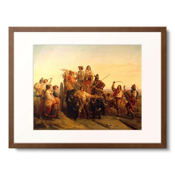 Artist:  Robert, Louis Leopold,1794-1835 Medium:  The Arrival of the Harvesters in the Pontine Marshes. 1833 Dimensions:...
