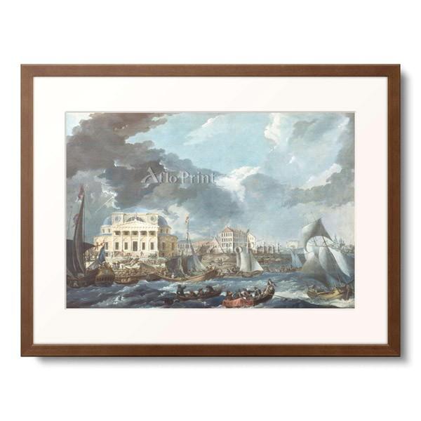 Artist:  Traverse, Jean Balthasar de la Imagetitle:  The Stock Exchange in St. Petersburg. 1787 Dimensions:  39,8 x 58,7...