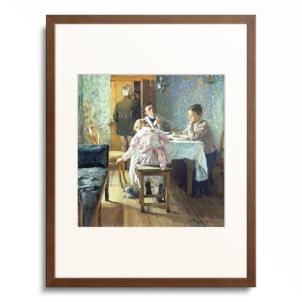 Artist: Bakschejew, Wassilij,1862-1958 Imagetitle: A Family Meal. 1901 Dimensions: 95 x 92 cm Location: Kirov, Vasnetsov...