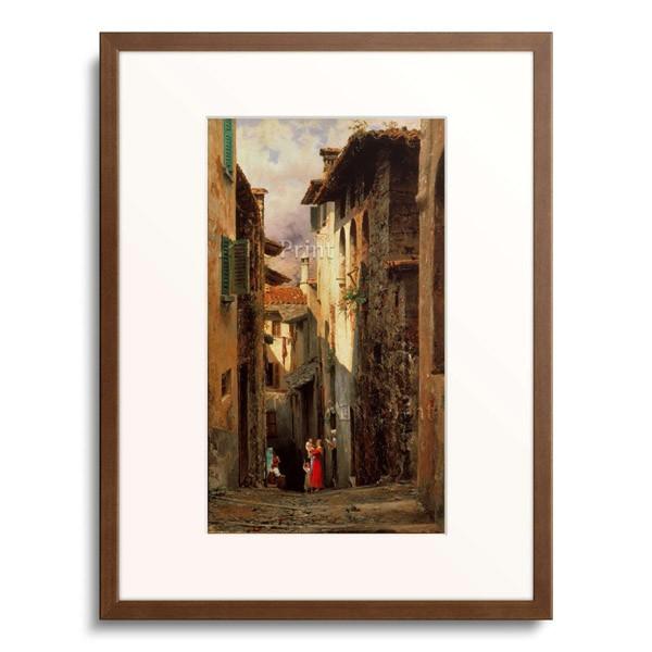 Artist:  Bronnikoff, Feodor Andrejew,1827-1902 Medium:  Street scene in Bellagio. 1875 Dimensions:  71,5 x 42,5 cm Locat...