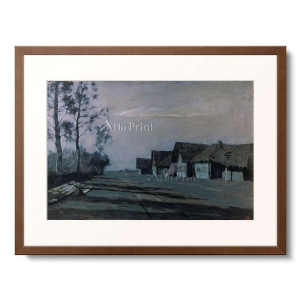 Artist:  Lewitan, Isaak Iljitsch,1861-1900 Imagetitle:  A Russian Village by Moonlight. 1897 Dimensions:  60 x 90,5 cm M...