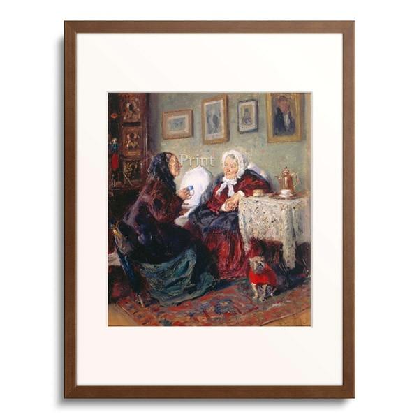 Artist:  Makovskij, Wladimir J,1846-1920 Imagetitle:  Two old women having a cup of coffee. 1909 Dimensions:  32,4 x 28 ...