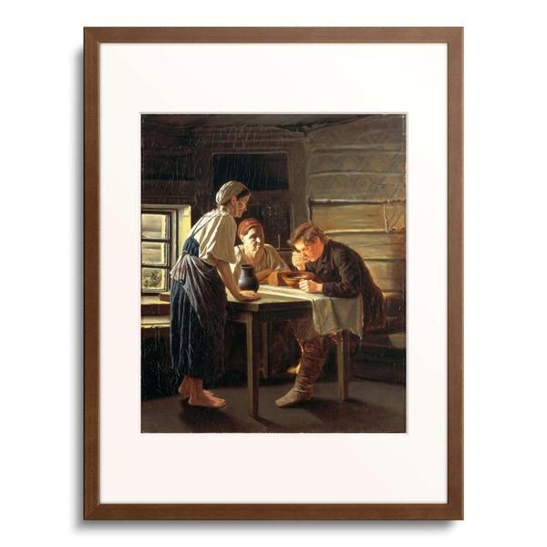 作家名:ワシーリー・ペローフArtist: Perov, Vasily,1833-1882 国籍:ロシアImagetitle:A Meal for the Wayfarer. 1874 Dimensions: 93 x 78 cm 所蔵:K...