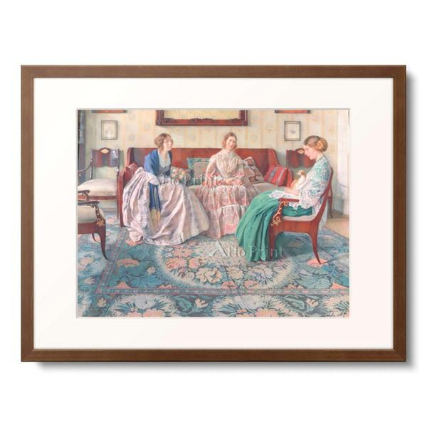 Artist:  Petrov, Nikolai Filippovich,1872-1941 Medium:  Three ladies. 1916 Dimensions:  51,5 x 66,6 cm Medium:  Oil/Canv...