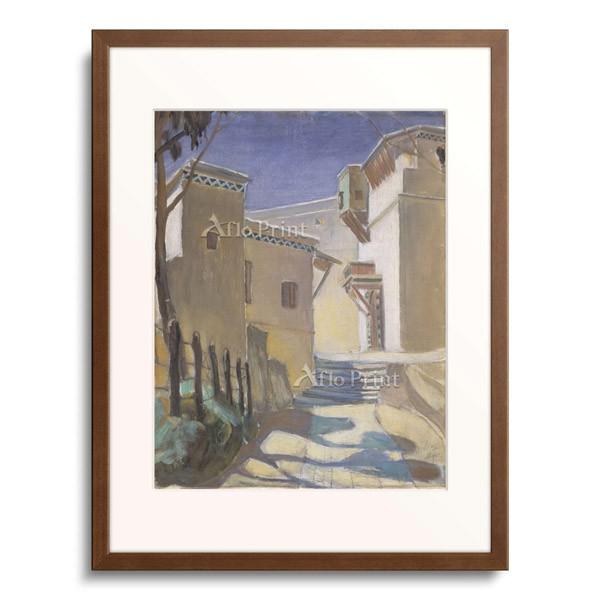 作家名:クジマ・ペトロフ=ヴォトキンArtist: Petroff-Wodkin,Kosjma Ssergej,1878-1939 国籍:ロシアImagetitle:View of the kasbah, Algeria. 1907 Dim...