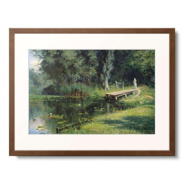 Artist:  Polenow, Vasilij Dimitrijew,1844-1927 Imagetitle:  By a pond. 1880 Dimensions:  44 x 64,5 cm Location:  St.Pete...