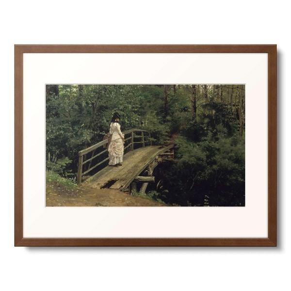 Artist:  Repin, Ilja Efimowitsch,1844-1930 Medium:  Sommerlandschaft. Die Gattin des Kunstlers auf einer Brucke. 1879. D...