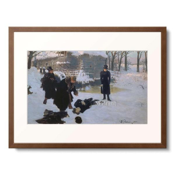 Artist:  Repin, Ilja Efimowitsch,1844-1930 Imagetitle:  The Duel. 1901 Dimensions:  52 x 103 cm Medium:  Oil/Canvas Loca...