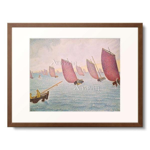 作家名： ポール・シニャック  ( 1863年 - 1935年 ) フランスの画家ジャンル： 印象派　新印象派  Artist:  Signac, Paul,1863-1935 Imagetitle:  Regatta near Conca...
