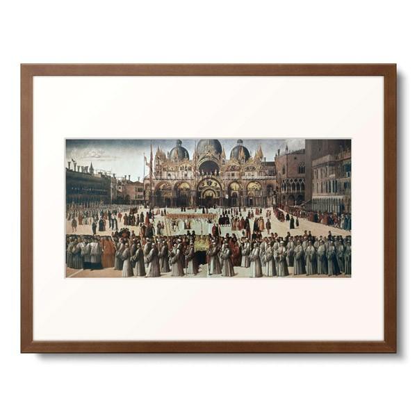 作家名： ジョヴァンニ・ベッリーニ ( 1430年頃 - 1516年 ) 国籍： イタリア ジャンル： 初期ルネサンス、 ヴェネツィア派 BELLINI GIOVANI (1430-1516). *PROCESION EN LA PLAZA...