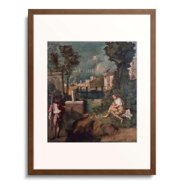 GIORGIONE (1478-1510). Venitian school. The Tempest. La Tempestad - DET EN 2731. c. 1508. Venice, Fine Arts AcademyArtis...