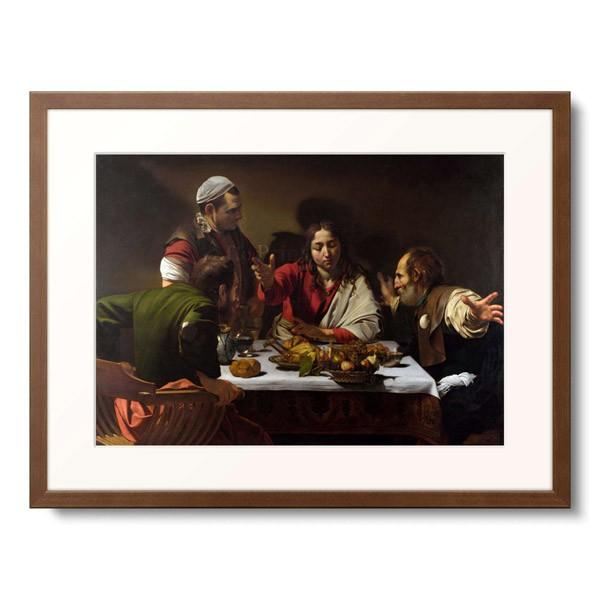 作家名： ミケランジェロ・メリージ・ダ・カラヴァッジオ ( 通称 カラヴァッジョ )  ( 1571年 - 1610年 ) タイトル :  エマオの晩餐 国籍： イタリア ジャンル： バロック Artist：Caravaggio, Mich...