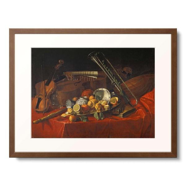 Artist: Munari, Cristoforo,1667-1720 Imagetitle:Stillleben mit Musik-Instrumenten. Dimensions: 99 x 131 cm カンバスに油彩所蔵:ウフィ...