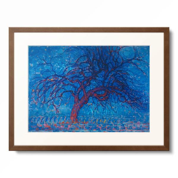 作家名： ピエト・モンドリアン ( 1872年 - 1944年 ) タイトル：「赤い木 （夜）」国籍： オランダ ジャンル ： ドイツ表現主義Artist: Mondrian, Piet,1872-1944 Imagetitle: The ...