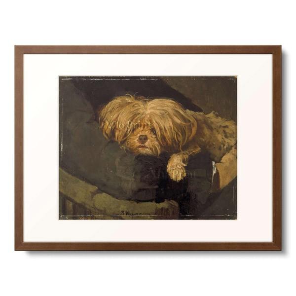 Artist:  Wegmann, Bertha,1847-1926 Imagetitle:  A dog's head. Dimensions:  31,5 x 39 cm Medium:  Ol/Lwd./Karton Location...