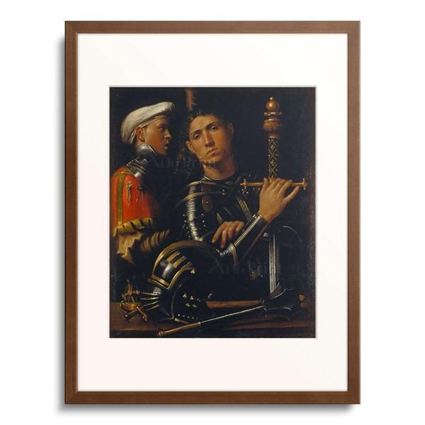 Artist:  Giorgione (G.da Castelfranco),1478-1510 Imagetitle:  Bildnis eines Kriegers und eines Stallknechtes. Dimensions...