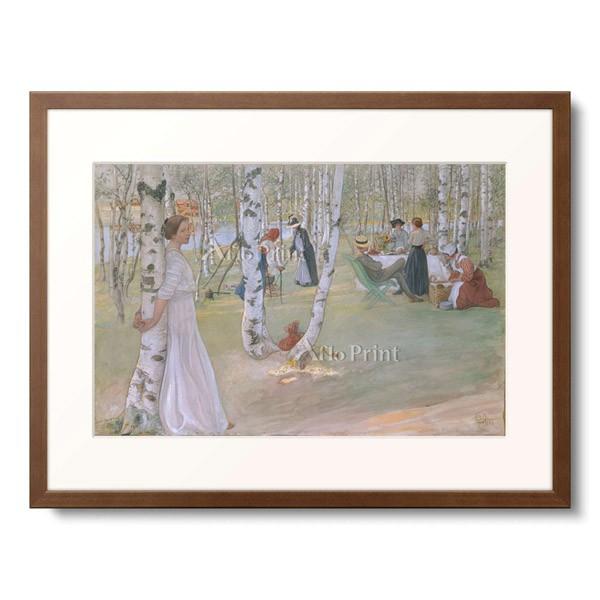 作家名:カール・ラーションスウェーデンの画家Artist:Larsson, Carl,1853-1919 Imagetitle:  Breakfast in the birchtree grove (Frukost i det Grina)...
