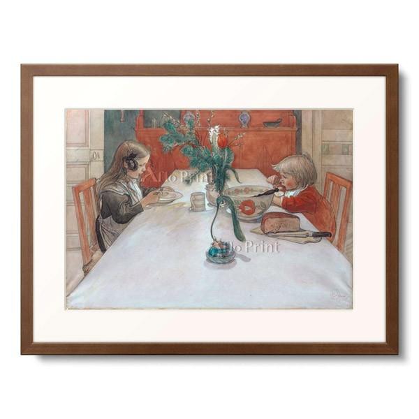 作家名:カール・ラーションスウェーデンの画家Artist:Larsson, Carl,1853-1919 Imagetitle:  Children at the dinner table (Aftonvarden). 1905 Mediu...