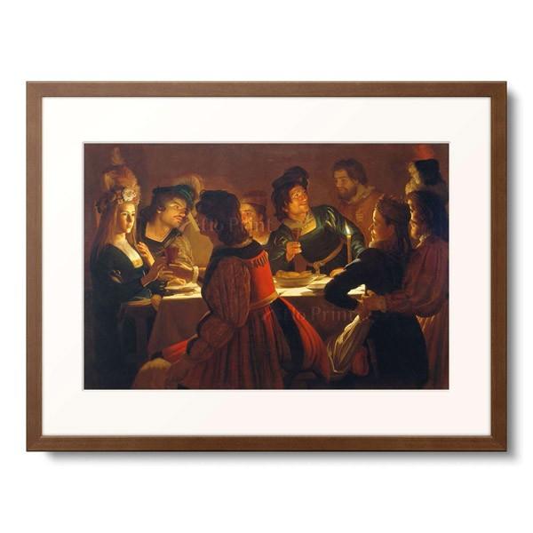 Artist:  Honthorst, Gerrit van,1590-1656 Imagetitle:  Feast scene with married couple. About 1620. Dimensions:  138 x 20...