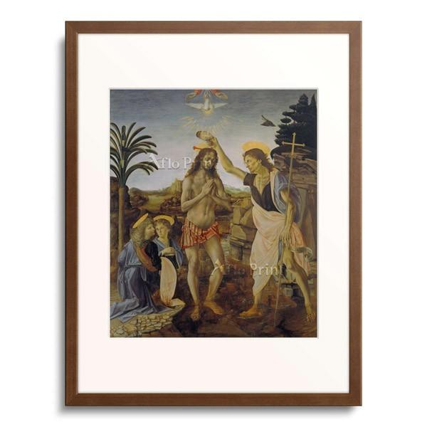 Artist:  Verrocchio, Andrea del,1436-1488 Imagetitle:  The Baptism of Christ. 1469/1480. (with Leonardo da Vinci) Dimens...