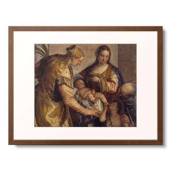 作家名： パオロ・ヴェロネーゼ ( 1528年 - 1588年 ) タイトル：「聖家族と聖バルバラ、幼い洗礼者聖ヨハネ」国籍： イタリア ジャンル　： ルネサンス　ヴェネツィア派Artist: Veronese, Paolo (Paolo ...