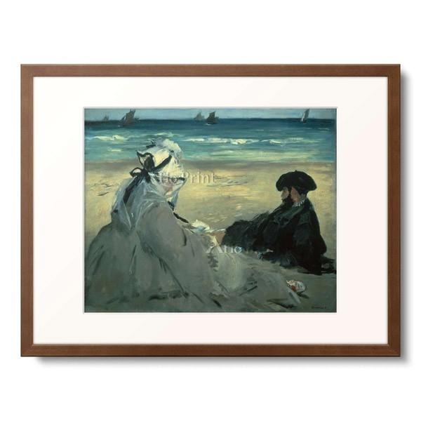 作家名： エドゥアール・マネ  ( 1832年 - 1883年 ) フランスの画家ジャンル： 印象派  Artist:  Manet, Edouard,1832-1883 Imagetitle:  On the Beach. 1873 Di...