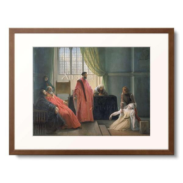 Artist:  Hayez, Francesco,1791-1881 Imagetitle:  Valenza Gradenico vor der Hl. Inquisition. Dimensions:  95,3 x 125,1 cm...