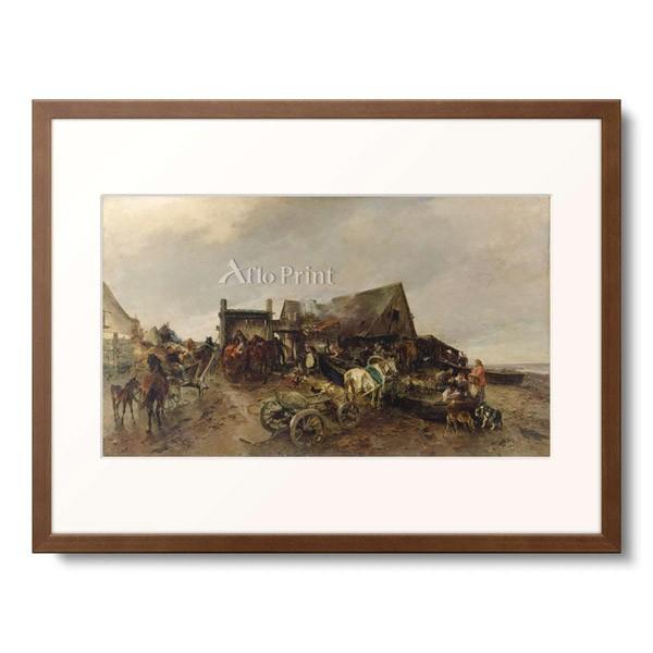 Artist:  Bochmann d.A., Gregor von,1850-1930 Imagetitle:  Old Fish Market in Reval. 1886 Dimensions:  98 x 168 cm Medium...