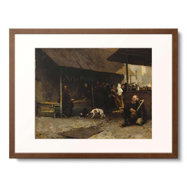 Artist:  Bochmann d.A., Gregor von,1850-1930 Imagetitle:  Estonian Market Place. Around 1870 Dimensions:  33,2 x 41,5 cm...